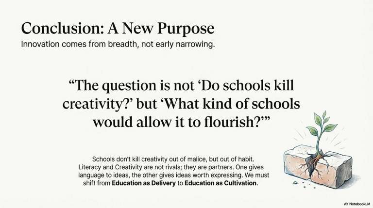 Do Schools Kill Creativity? A Deep Education Debate